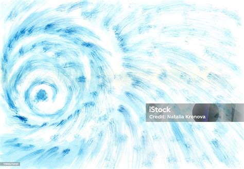 빈티지 스타일의 겨울 눈보라 또는 파도와 같은 수채화 파란색 라인 흰색 배경 수채화에 크리스마스 겨울 그림 겨울에 대한 스톡