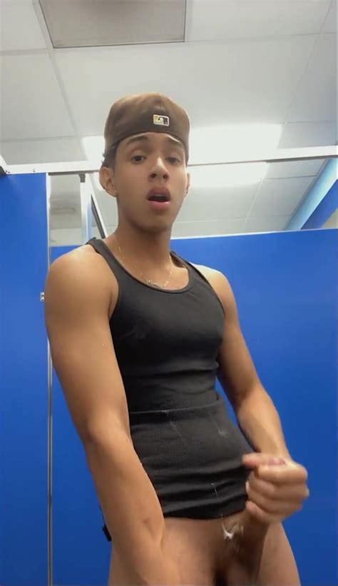 Latino Teen Tastes His Creamy Stringy Cum