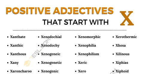 Positive Adjectives ESL