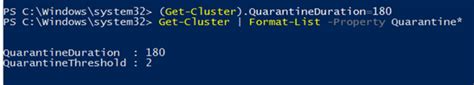 Windows Failover Cluster Node Quarantined