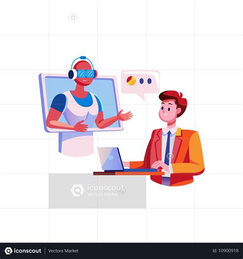 Businessman Talking With Ai Assistant Animation By Vectors Market