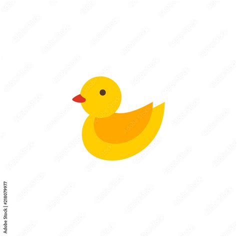 Duck Toy Icon Flat Element Vector Illustration Of Duck Toy Icon Flat