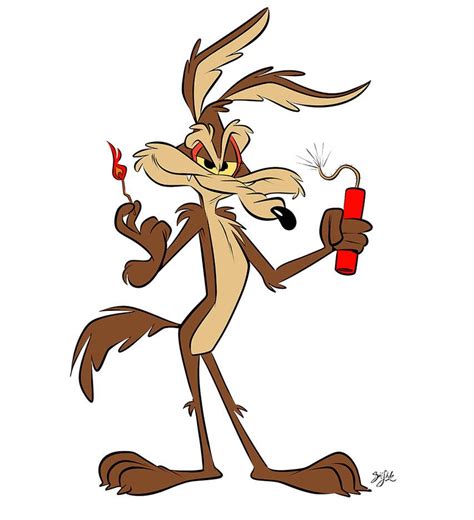 Wile E Coyote By Themrock On Deviantart Cartoon Character Tattoos Funny Cartoon Characters