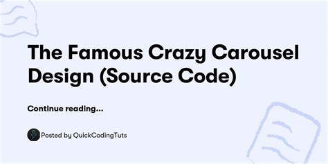 The Famous Crazy Carousel Design Source Code — Quickcodingtuts