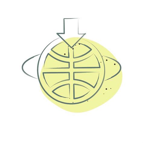 Icono Geoestacionario Orbita Relacionado A Satélite Símbolo Color