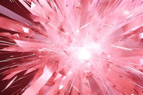 Premium Photo Pink Crystal Explosion On A Dark Background