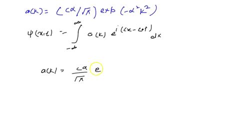 Solved Spreading Of A Gaussian Wave Packet The Gaussian Wave Packet Ψ