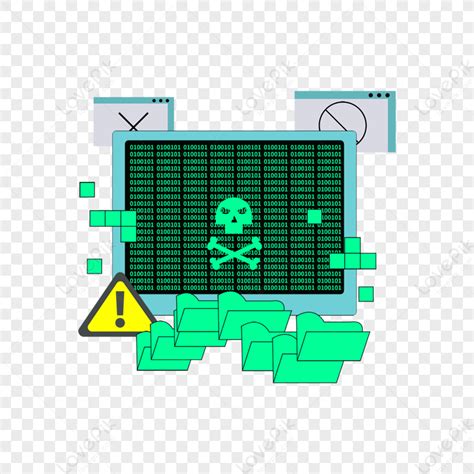 Cartoon Computer Green Screen Virus Programcomputer Programmingprogramming Png White