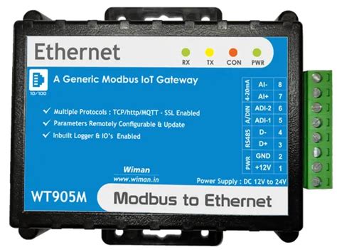 Modbus To Ethernet Gateway Modbus Gateway Wiman Communication Technologies Chennai ID