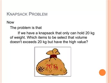 Knapsack Problem Ppt