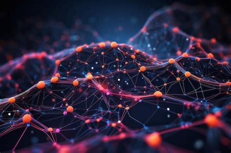 Cyber Big Data Flow Blockchain Data Fields Network Line Connect Stream Concept Of Ai Technology