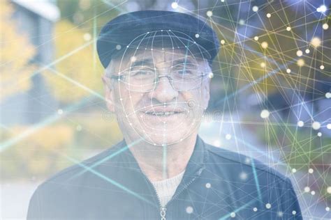 Future Technology Face Virtual Detection Points Stock Image Image Of