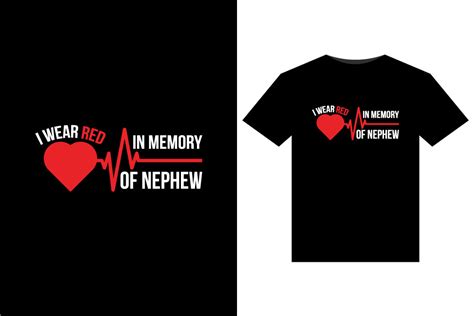 I Wear Red In Memory Of Nephew T Shirts Graphic By Tanvir Enayet