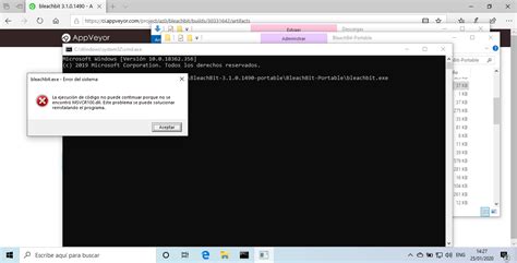 msvcr100 dll error with build 1490 python 3 · issue 758 · bleachbit