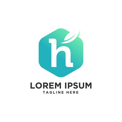 H 글자 로고 디자인 프리미엄 벡터