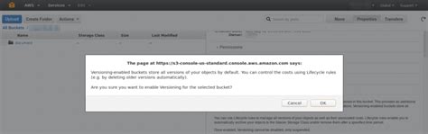 Amazon Web Services S3 How To Enable Versioning