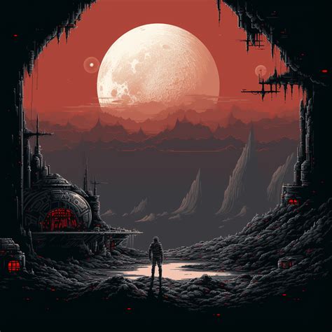 Supposedly Moon Base In Pixel Art R Midjourney