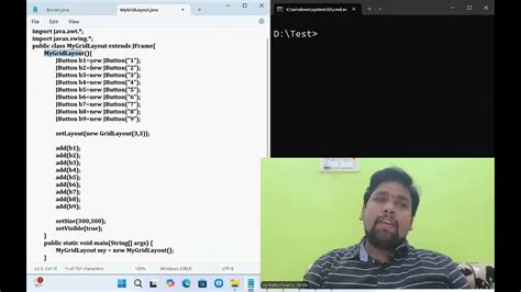 Java Gridlayout Layout Managers Awt Swings Telugu Drvenkat Youtube