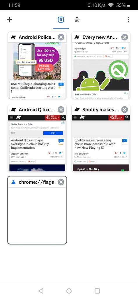 Update Now In Stable Chrome Tests A Grid Layout For The Tab Switcher But You Can Disable It