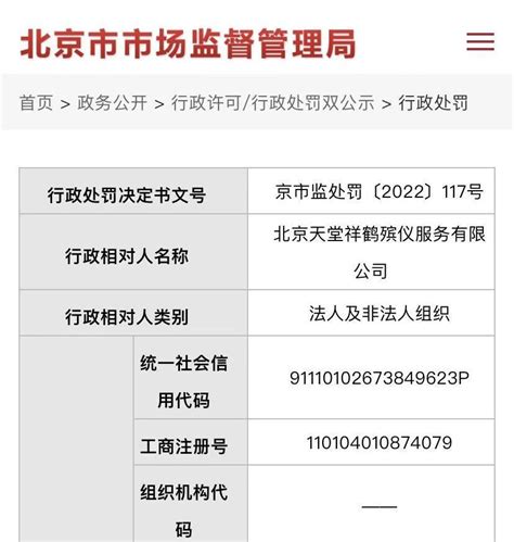 北京天价殡葬费涉事公司被罚565万余元 荆楚网 湖北日报网