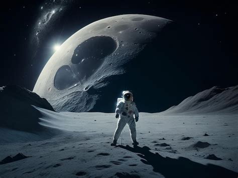 Premium AI Image A Man On The Moon
