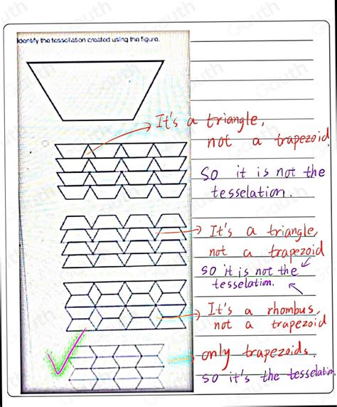 Solved Identify The Tessellation Created Using The Figure Math