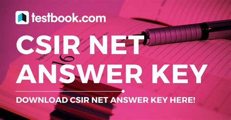 Csir Net Answer Key 2025