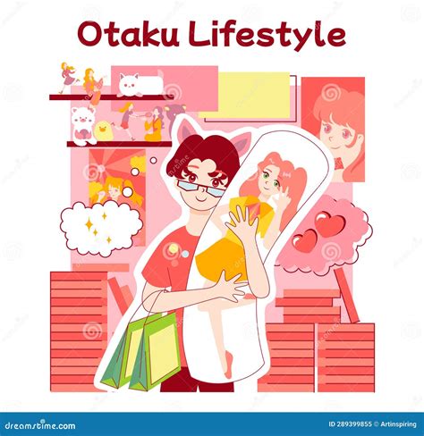 Anime Culture Otaku Or Geek Lifestyle Popular Japanese Cartoons Stock