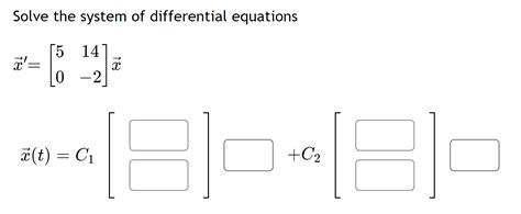 Solved Solve The System Of Differential Equations