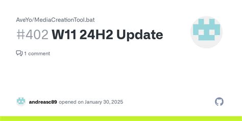 W11 24h2 Update · Issue 402 · Aveyomediacreationtoolbat · Github