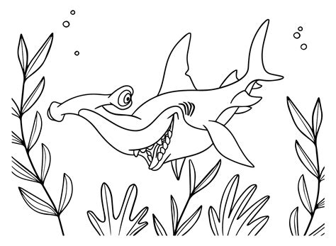 Coloring Pages Hammerhead Shark