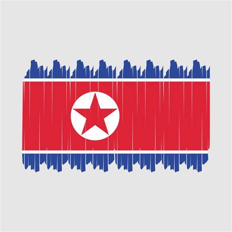 North Korea Flag Brush Vector 20072825 Vector Art At Vecteezy