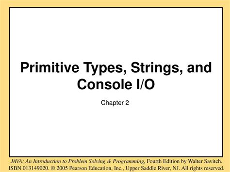 ppt primitive types strings and console i o powerpoint presentation id 391651