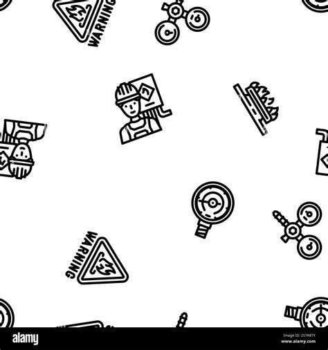 gas energy oil power pipeline vector seamless pattern thin line