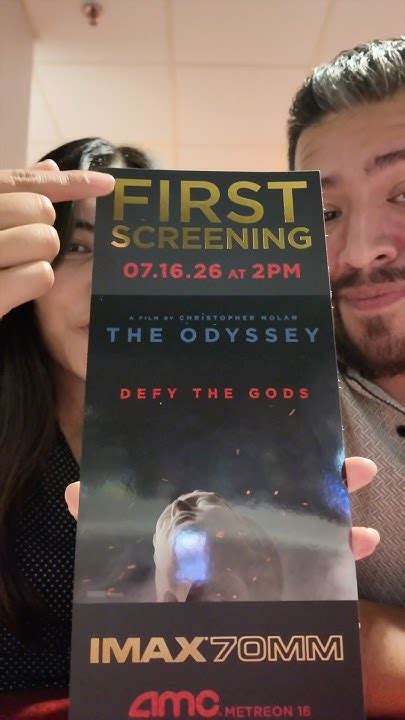 The Odyssey Imax 70 Mm Commemorative Tickets Have Arrived Youtube
