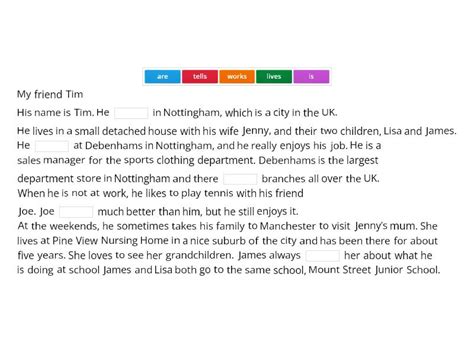 Descriptive Text Person Complete The Sentence