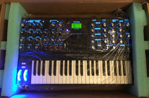 Matrixsynth Moog Minimoog Voyager Electric Blue Keyboard Synthesizer