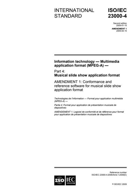 ISO IEC Amd Information Technology Multimedia Application Format MPEG A