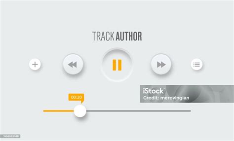 Neumorphic Design Music Player Bar Audio Interface Controller Stock Illustration Download