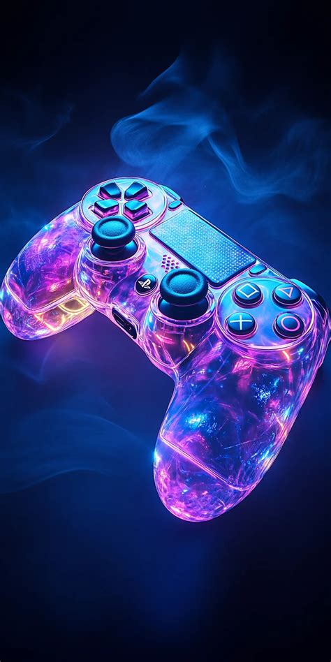 Translucent Gaming Controller With Swirling Led Patterns Skillcurb