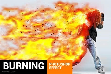 将照片处理成熊熊燃烧的火焰风暴效果的ps动作 25学堂 将照片处理成熊熊燃烧的火焰风暴效果的ps动作 25学堂