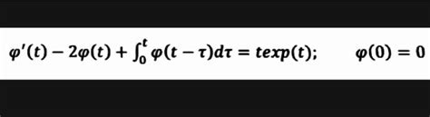 Solved Find The Solution Of Integro Differential Equation