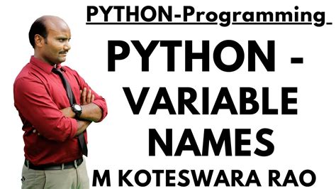 5 Python Variable Names Youtube