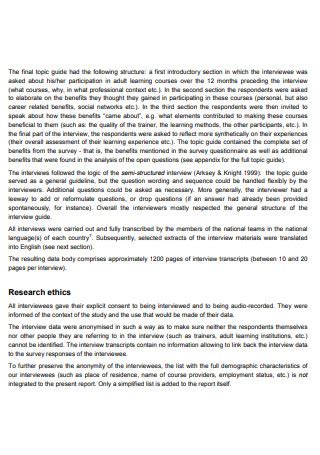 FREE Interview Analysis Report Samples To Download