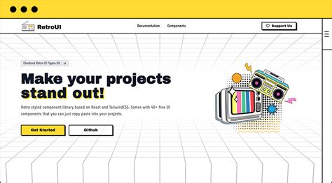 Retroui Tailwind Based Retro Ui Kit For React Tailkits