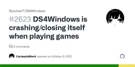 Ds4windows Is Crashingclosing Itself When Playing Games · Issue 2623