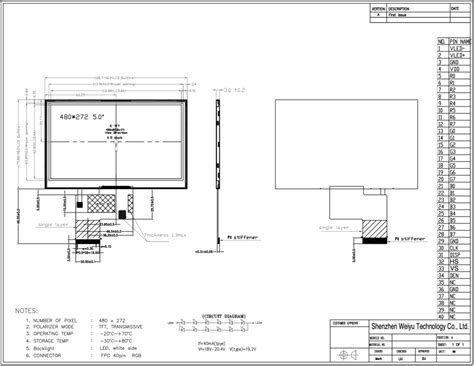 RGB X Pin Color TFT LCD Modules