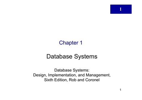 Database Systems Design And Management Chapter 1