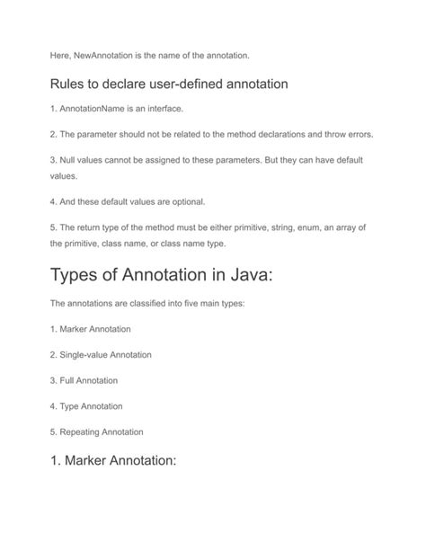 Annotations In Java With Examplepdf