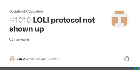 Loli Protocol Not Shown Up Issue Deviationtx Deviation Github